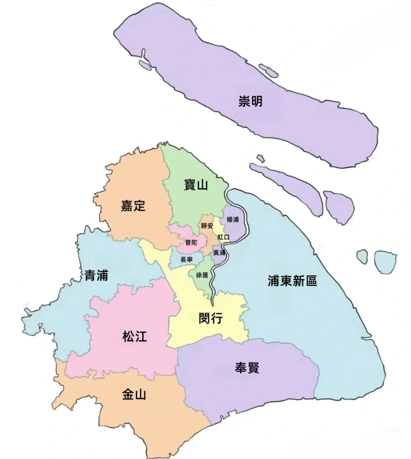 2025年上海地圖：中國位置及詳細區劃概覽