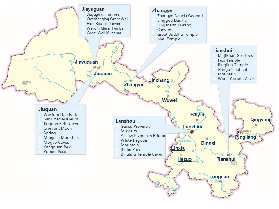 Gansu Province Travel Guide with Top Cities and Attractions
