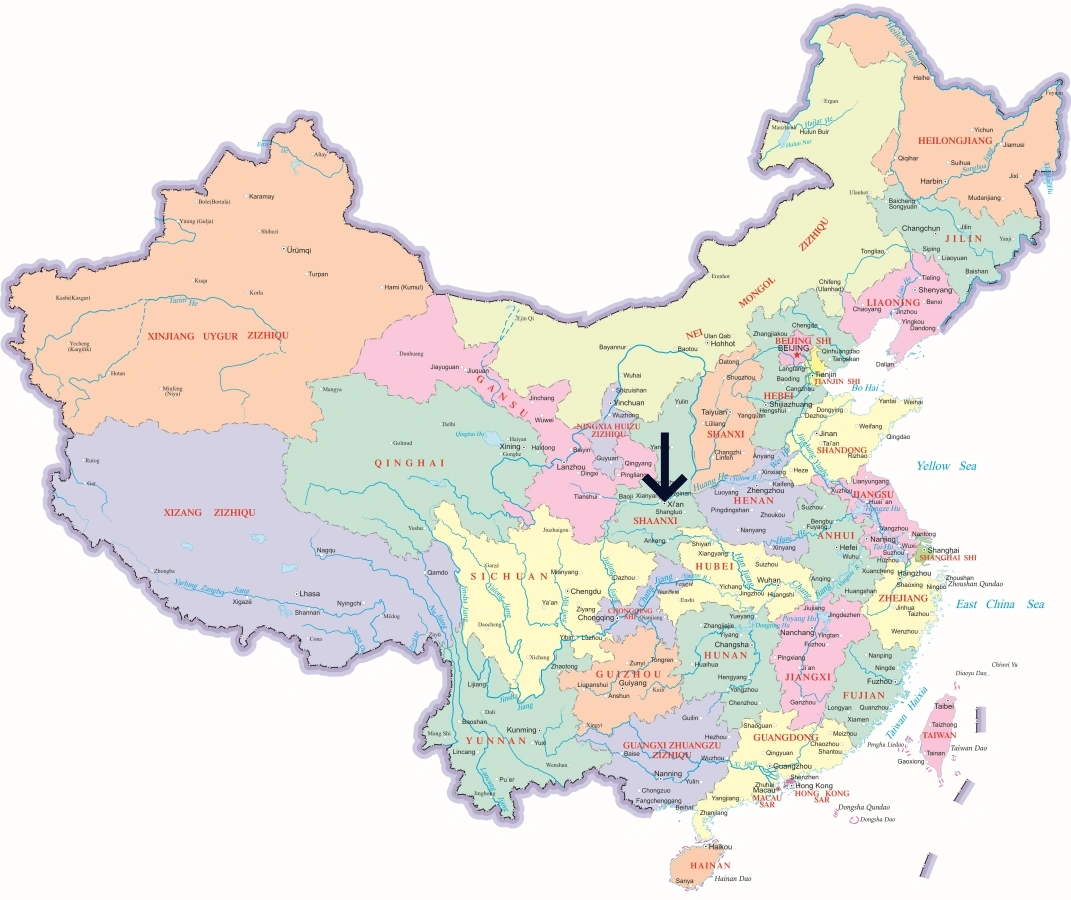 2025 Xi'an Map: Location in China & Detailed Districts Overview