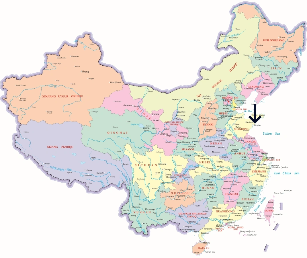 2025 Qingdao Map: Location in China & Detailed Districts Overview